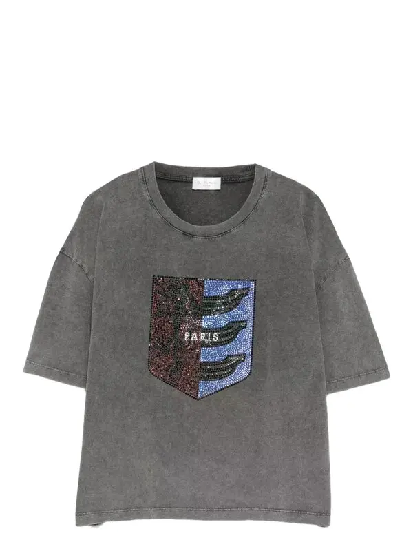 ELITE Rhinestone-embellished T-shirt - Grey