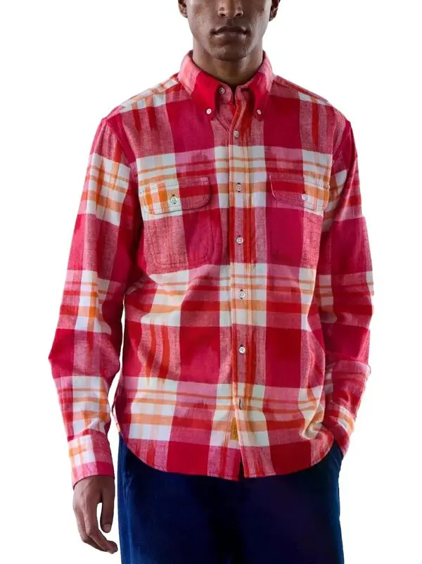 ORIGINAL MADRAS TRADING COMPANY No128 Flap-pocket Shirt - Red