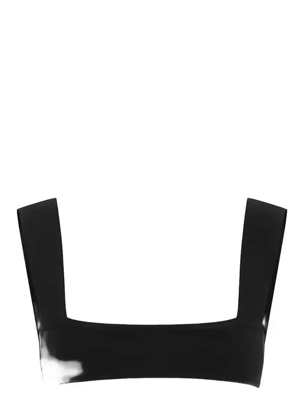 Posse Theo Striped Crop Top - Black