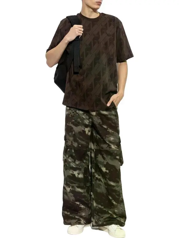 Adidas Camo Camouflage-print Wide-leg Trousers - Brown