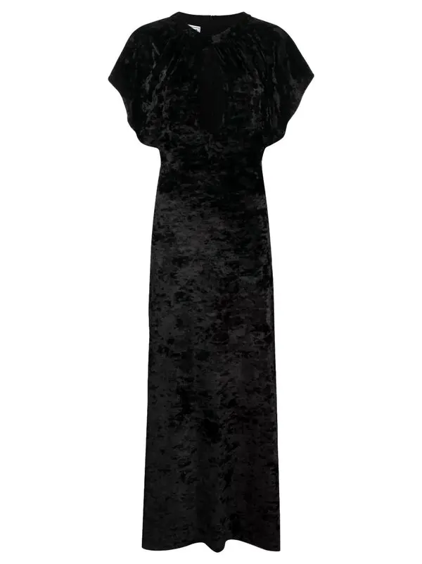 Moschino Cut-out Velvet Maxi Dress - Black