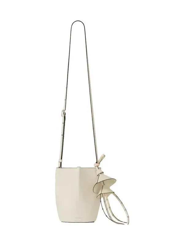 Givenchy Nano Snap Bucket Bag In Grained Leather - Neutrals