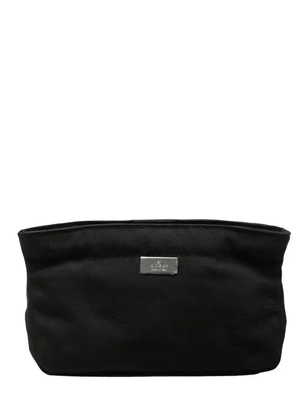 Gucci 1990-2000 Nylon Pouch - Black