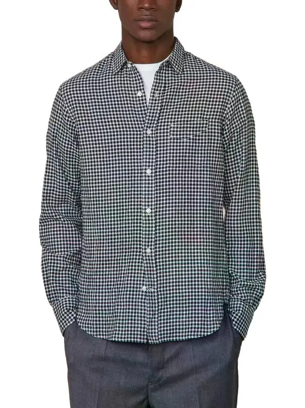 Officine Générale Lipp Silk Shirt - Black