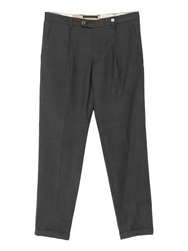 MY MYTHS Pleated Turn-up Trousers - Grey