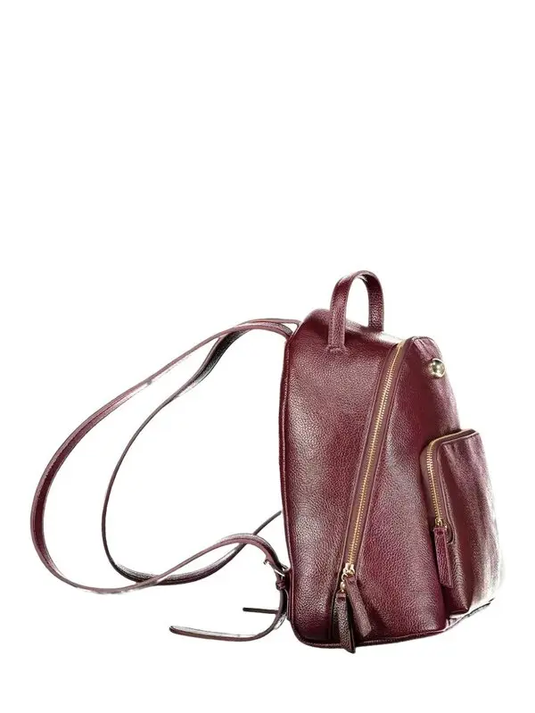TWINSET Pebbled-leather Backpack - Red