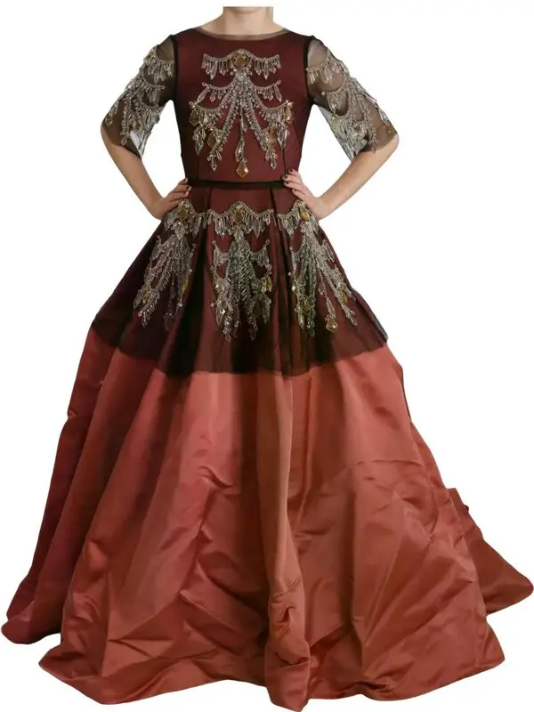 Dolce & Gabbana Crystal-embellished Maxi Dress - Red