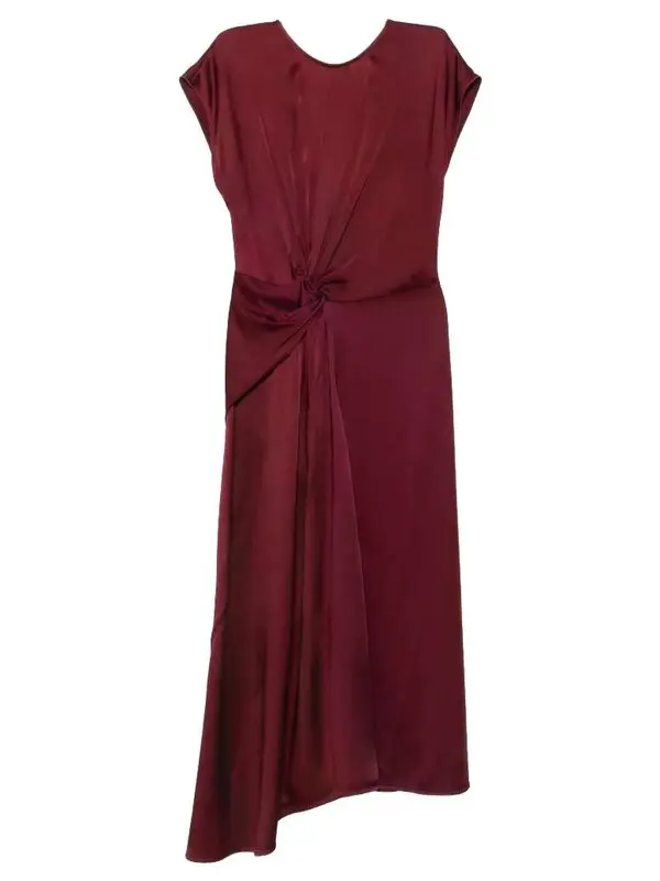 Victoria Beckham Twisted-waist Midi Dress - Red