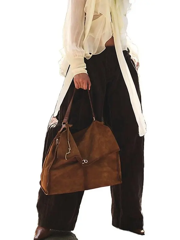 We The Free Parker Suede Tote At - Saddle