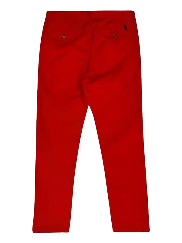 Ralph Lauren Logo-embroidered Chino Trousers - Red