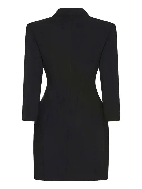Elisabetta Franchi Coat Dress In Lightweight Crêpe Fabric - Black