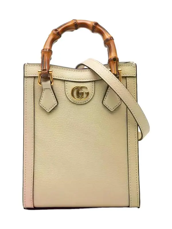 Gucci 2016-2026 Mini Calfskin Bamboo Diana Satchel - Brown