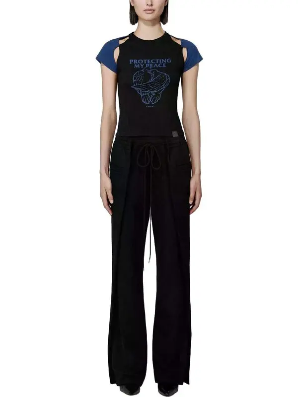 SRVC STUDIO Protecting My Peace Cut-out T-shirt - Black