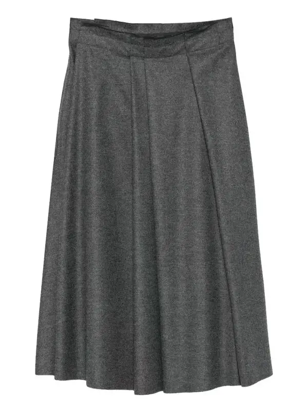 Sofie D'hoore Pleated A-line Midi Skirt - Grey