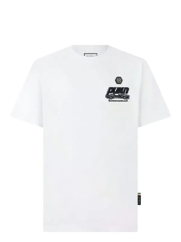 Philipp Plein Jersey T-shirt Round-neck Ss Cars Racing - White
