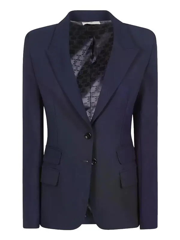Elisabetta Franchi Single-breasted Peaked-lapel Blazer - Blue