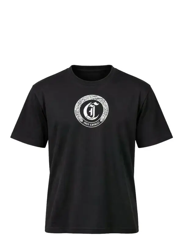 Just Cavalli Logo-print Cotton T-shirt - Black