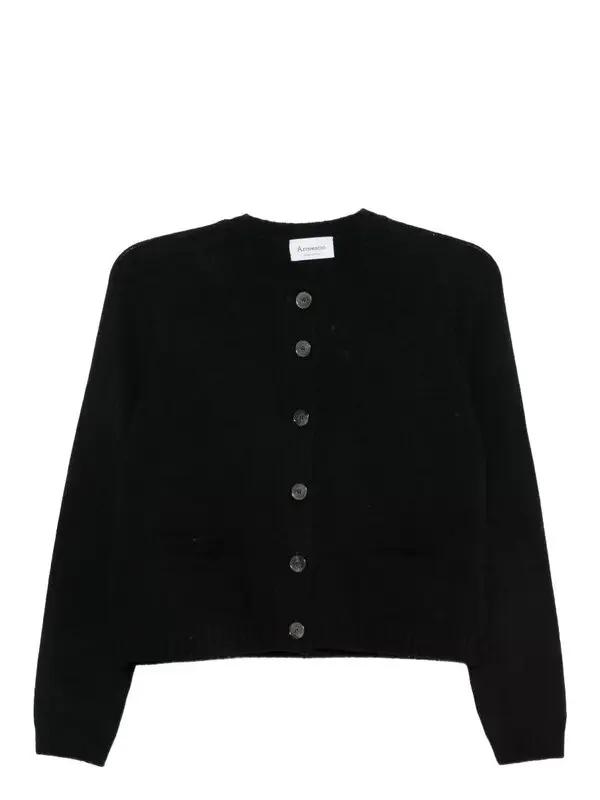 AROVESCIO Button-up Knitted Cardigan - Black