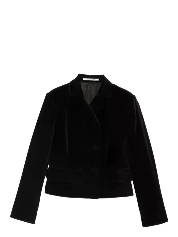 Tagliatore Double-breasted Velvet Jacket - Black