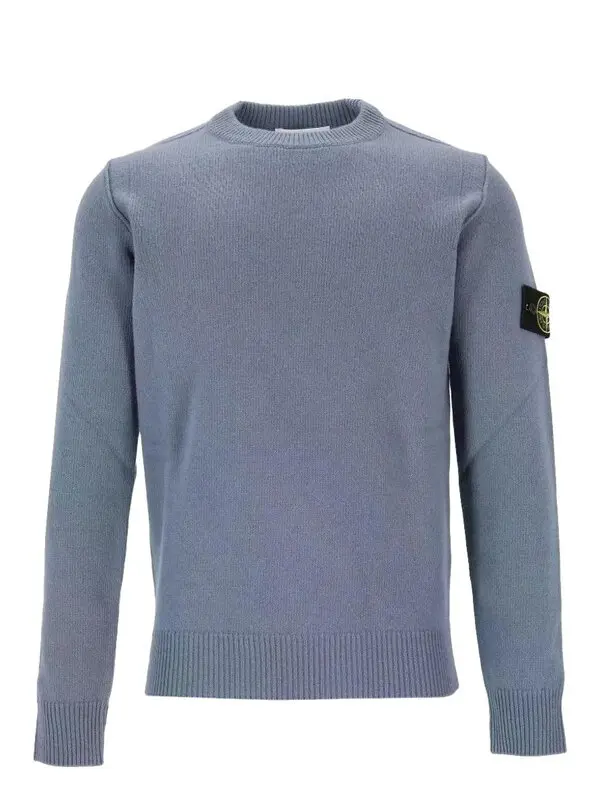 Stone Island Logo-patch Sweater - Blue