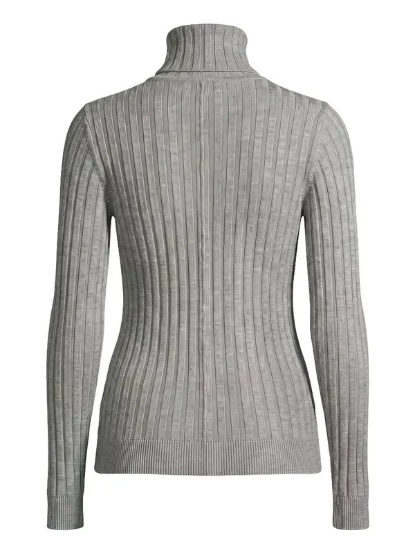 Peserico Ribbed-knit Roll-neck Sweater - Grey