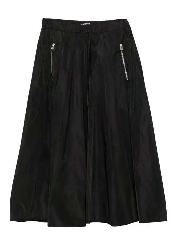 SUSANNE BOMMER Zip-detail Taffeta Skirt - Black