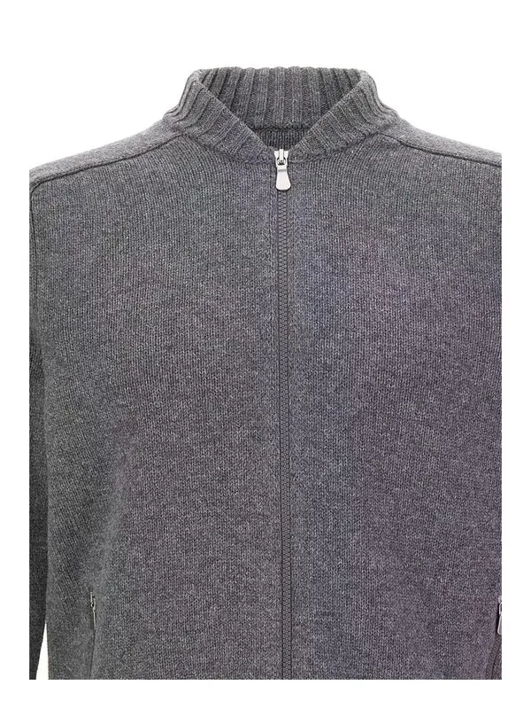 GRAN SASSO Zip-up Wool Cardigan - Grey