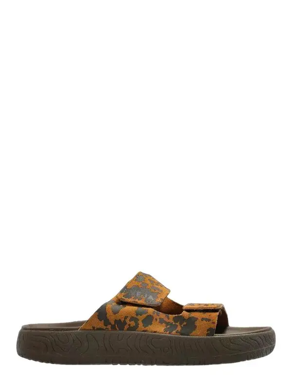 VEJA Etna Leopard-print Suede Flat Sandals - Brown