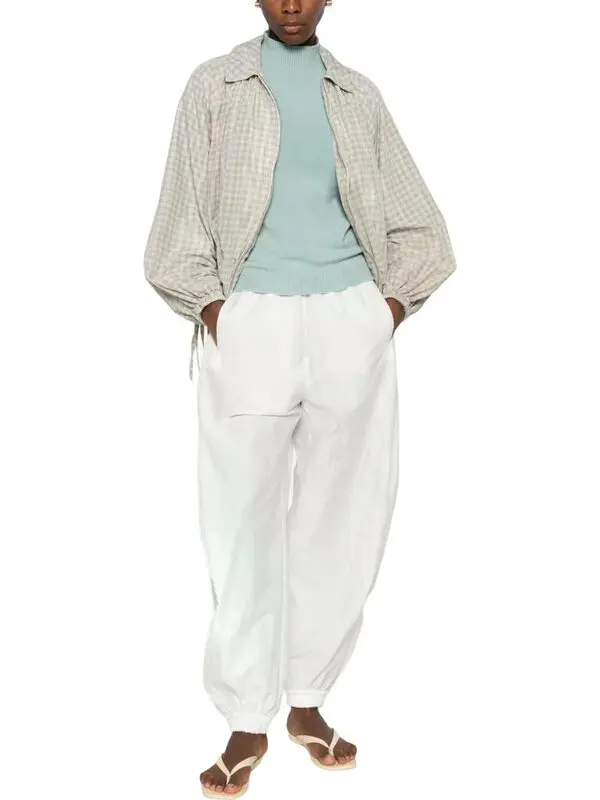AROVESCIO High-neck Rib-trimmed Sweater - Blue