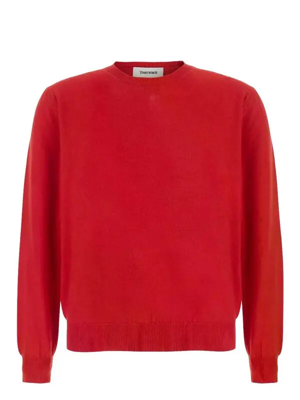 TONYWACK Fine-knit Wool Sweater - Red