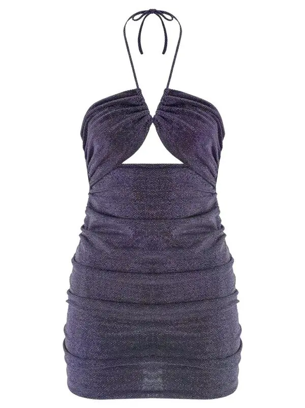 Zeynep Arçay Ruched Cutout Mini Dress - Blue