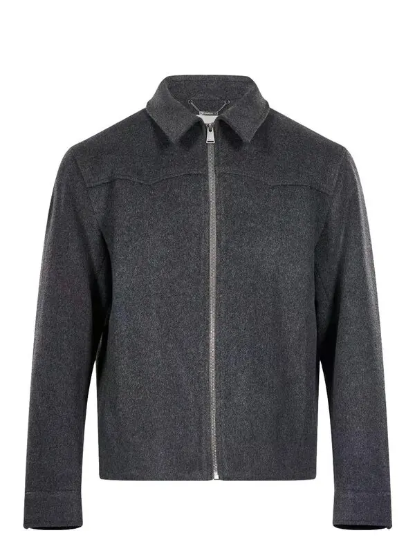 Simkhai Jasper Western-yoke Zip-up Jacket - Grey