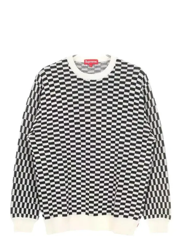 Supreme 2010s Checkerboard Logo Sweater - Black