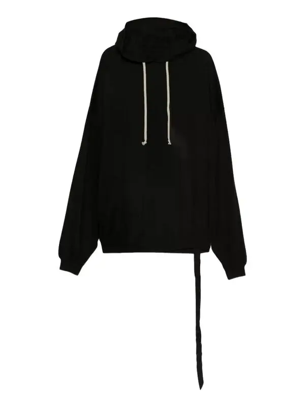 Rick Owens Hun Drawstring Hoodie - Black