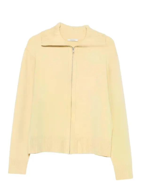 ENTIRE STUDIOS Zip-up Ribbed Cardigan - Yellow