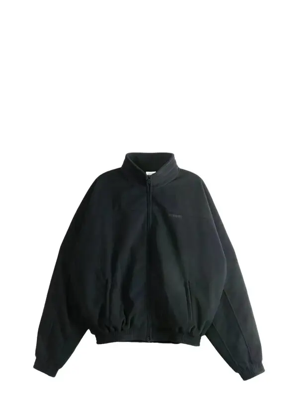 Vetements Logo-embroidered Fleece Sweatshirt - Black