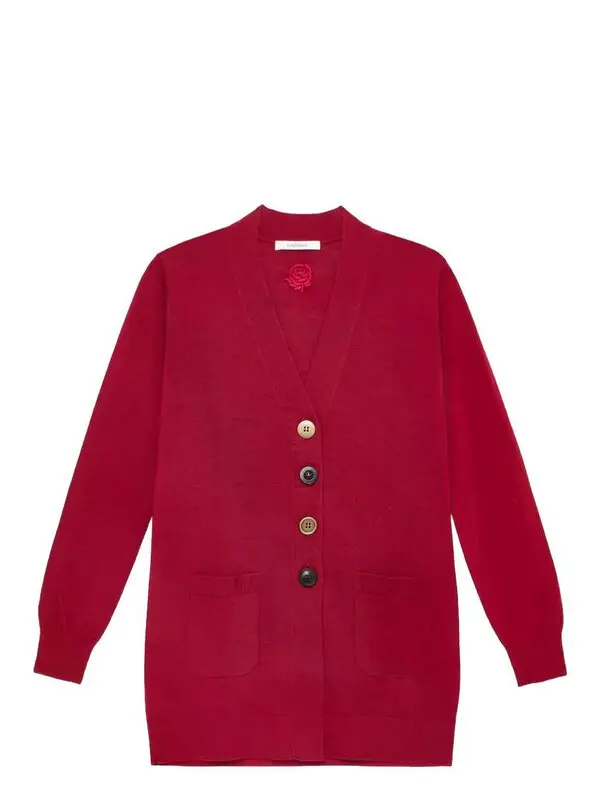 Malìparmi V-neck Cardigan - Red
