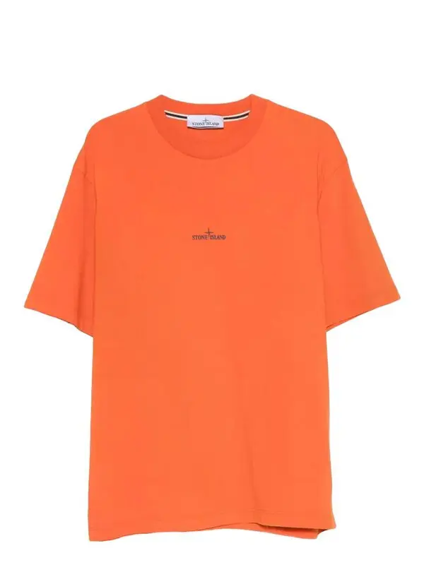 Stone Island Logo-print T-shirt - Orange