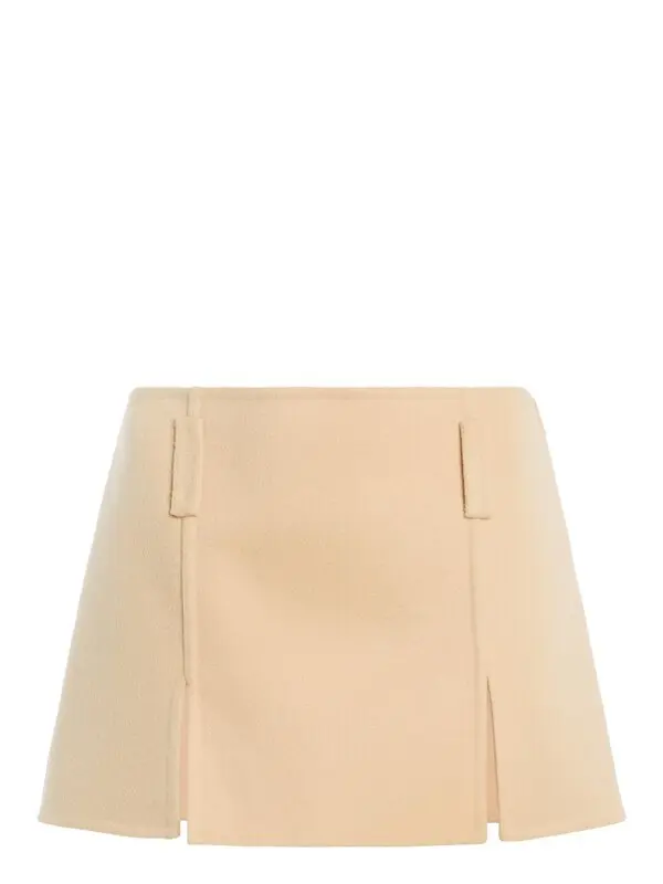 Miu Miu Cashmere-wool Mini Skirt - Neutral