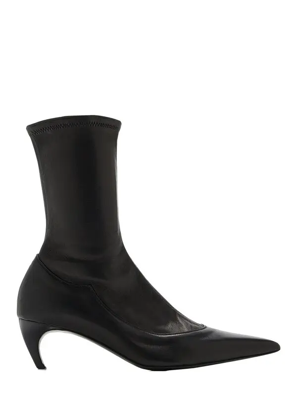 Khaite Valerie Leather Boots - Black