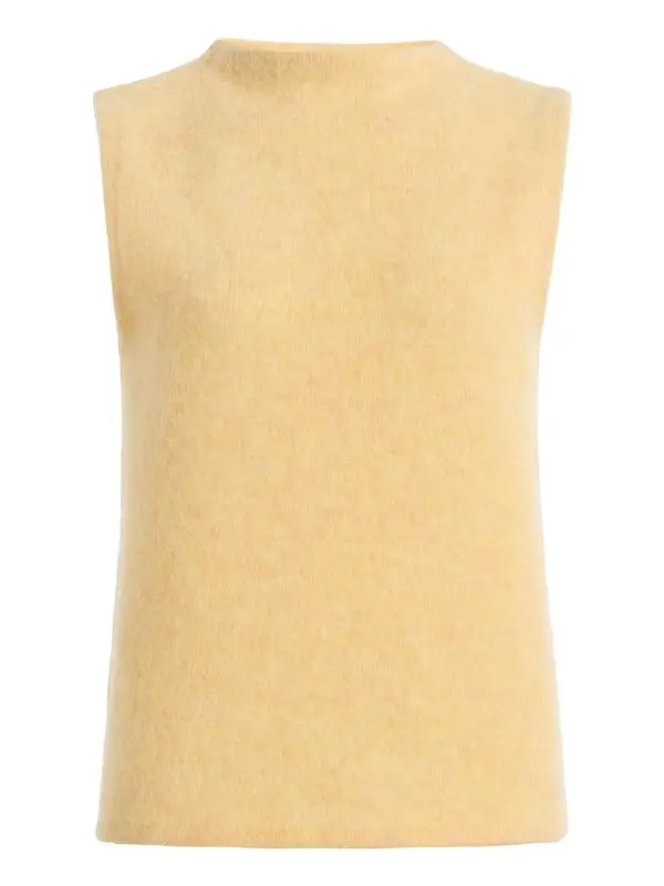 Miu Miu Brushed Wool Vest - Neutral