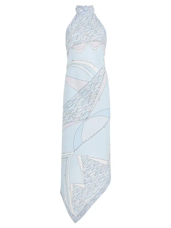 Emilio Pucci Printed Silk-twill Maxi Dress - Blue