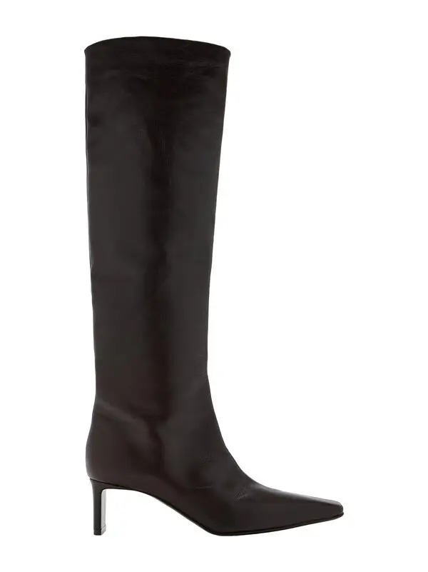 Khaite One Knee-high Leather Boots - Brown