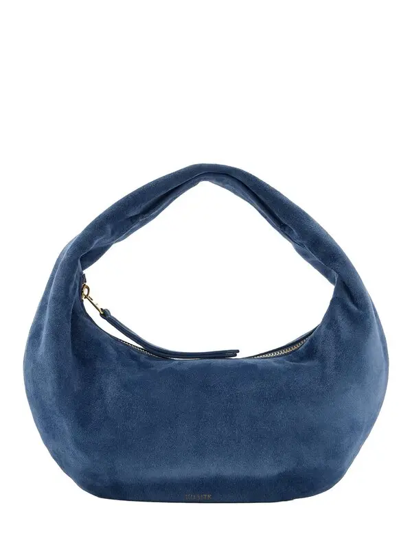 Khaite Olivia Suede Mini Hobo - Blue