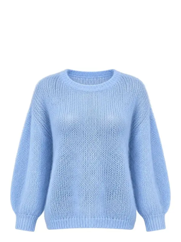 LUELLA FASHION Plockton Mohair Blend Balloon Sleeve Jumper Baby - Blue