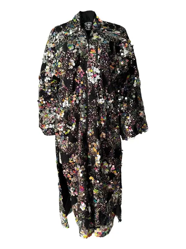 ANY OLD IRON Black / Pink Dazzle Multicolor Sequin Duster - Black/pink