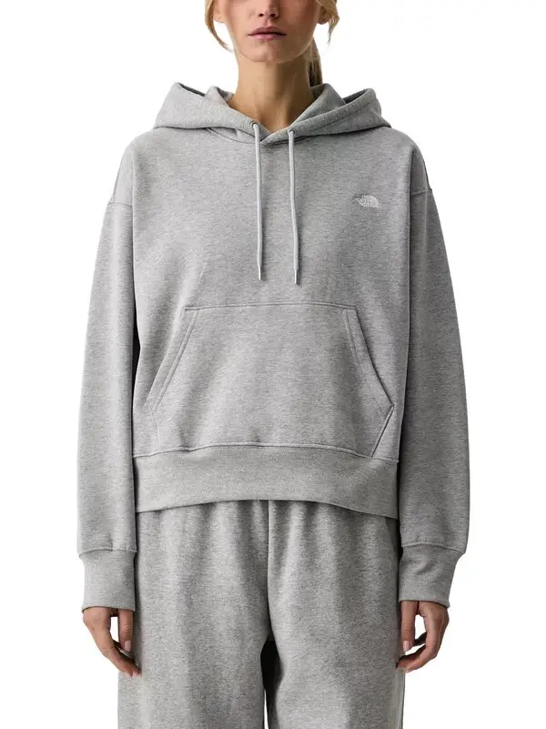 The North Face Logo-embroidered Drawstring Hoodie - Grey
