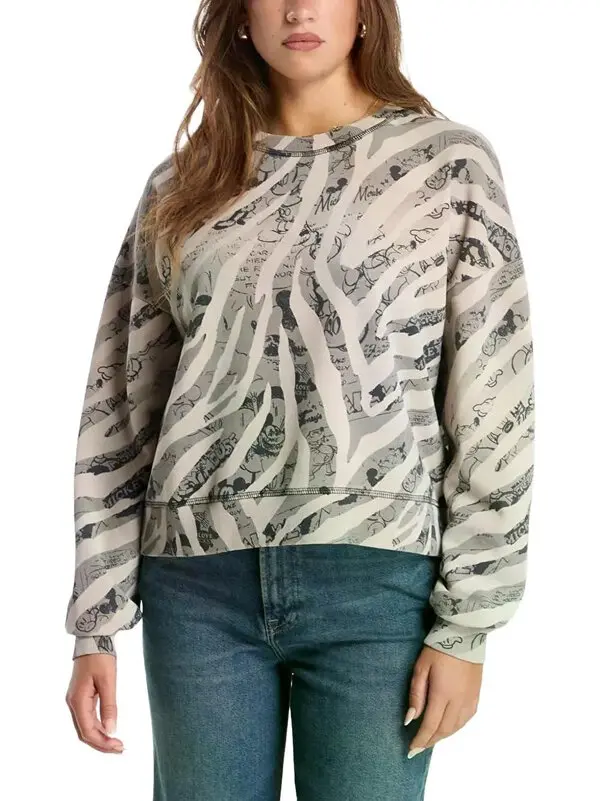 Desigual Mickey Mouse Graphic-print Sweater - Neutrals