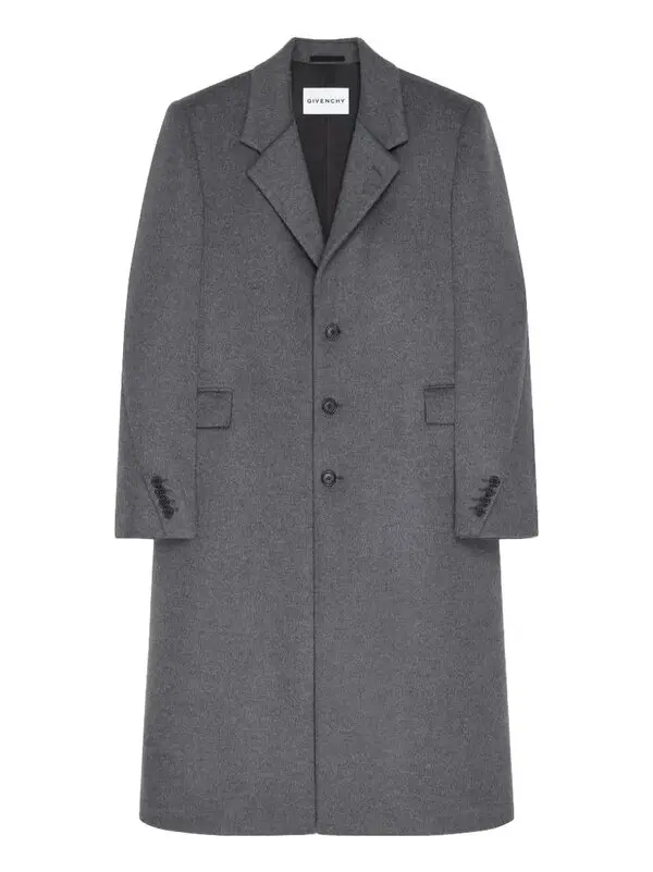 Givenchy Couture Seam Coat In Wool And Cashmere - Grey