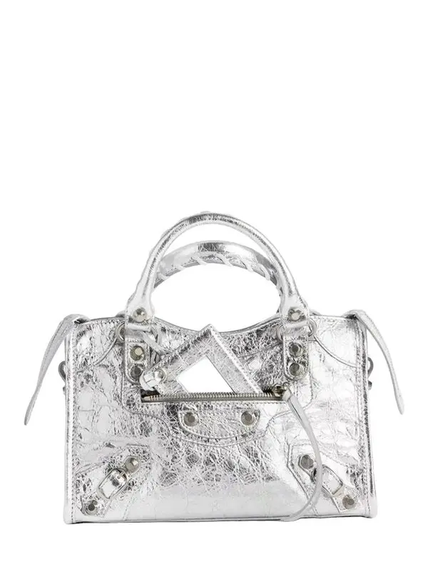 Balenciaga Mini Le City Tote Bag - Silver